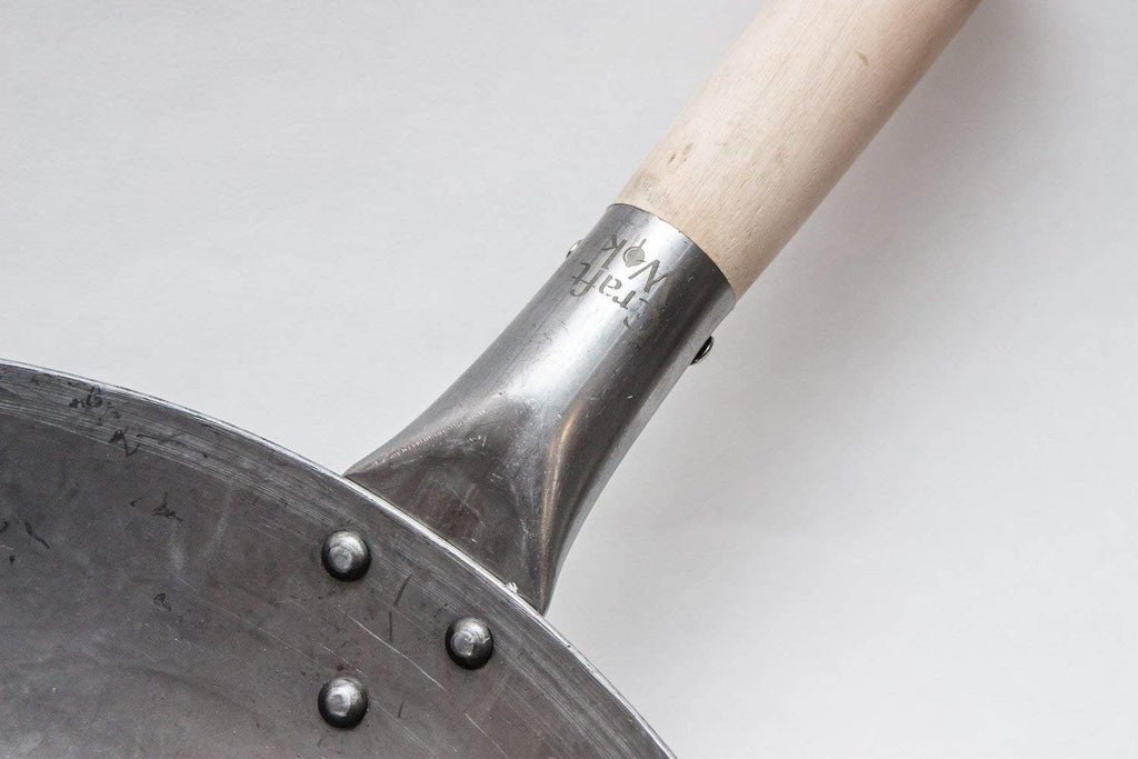 Carbon Steel Wok with Rounded Base & Wooden Handle 14in | Scope Online ...
