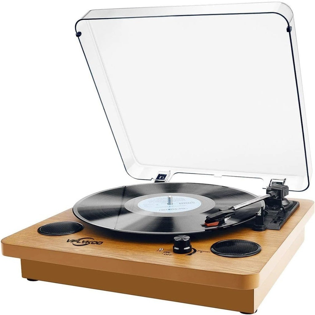 Bluetooth Turntable Record Player Built-in Speakers Wood | Scope Online ...