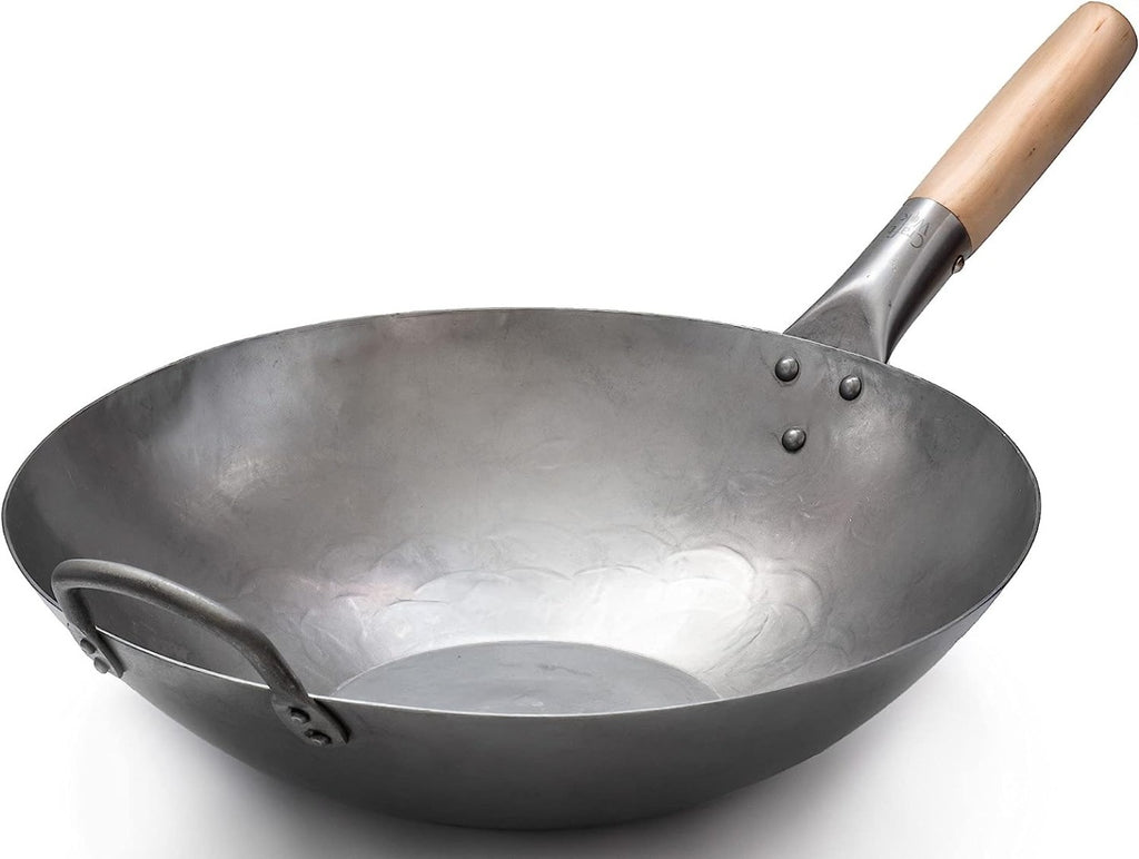 CRAFT WOK Traditional Carbon Steel Wok Flat Bottom 14in | Scope Online ...
