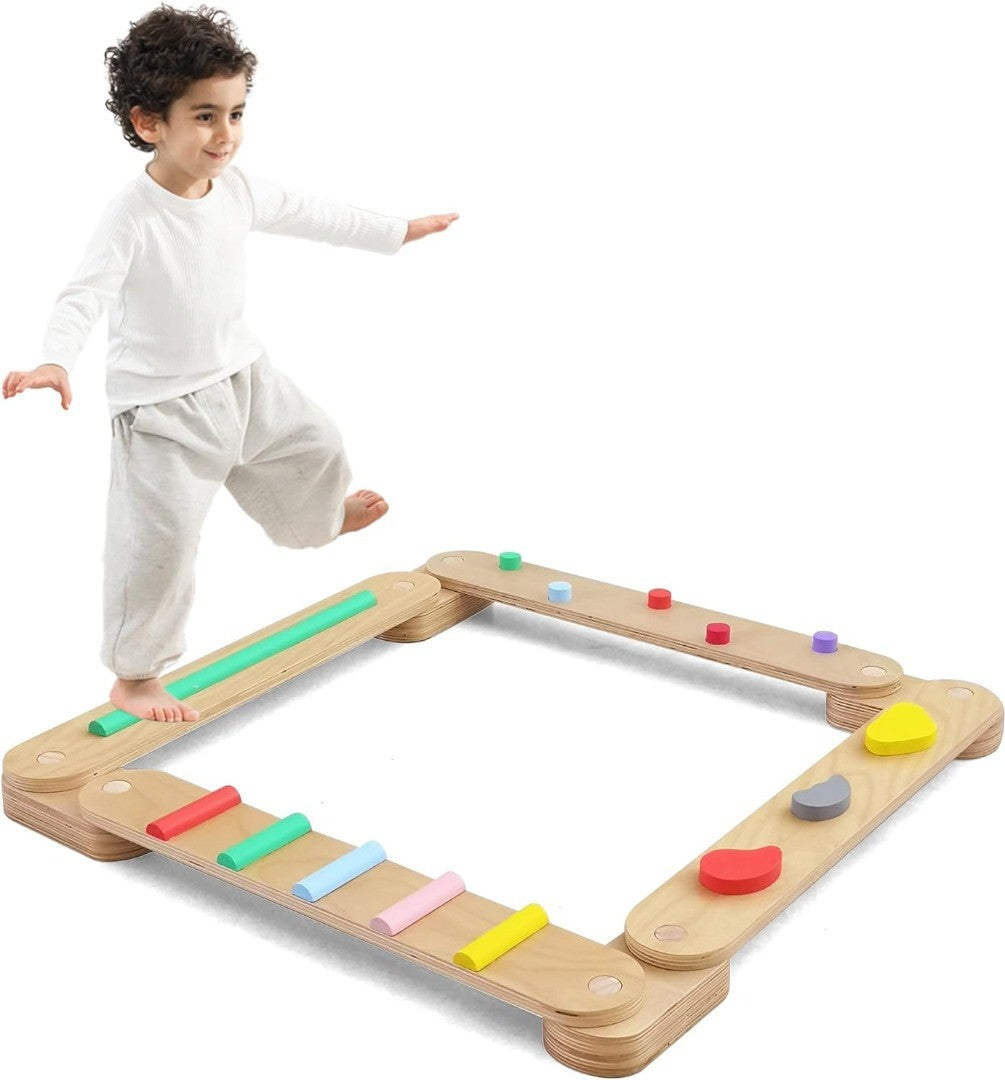 Wooden Balance Beam Wooden Balance Board Outdoor Indoor Obstacle cours