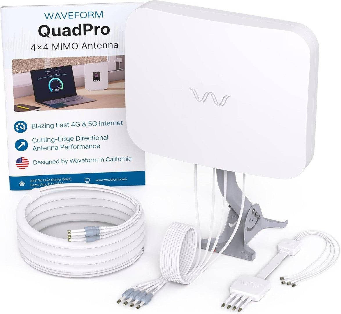WAVEFORM QuadPro 4x4 MIMO Panel Antenna 5G Complete Kit