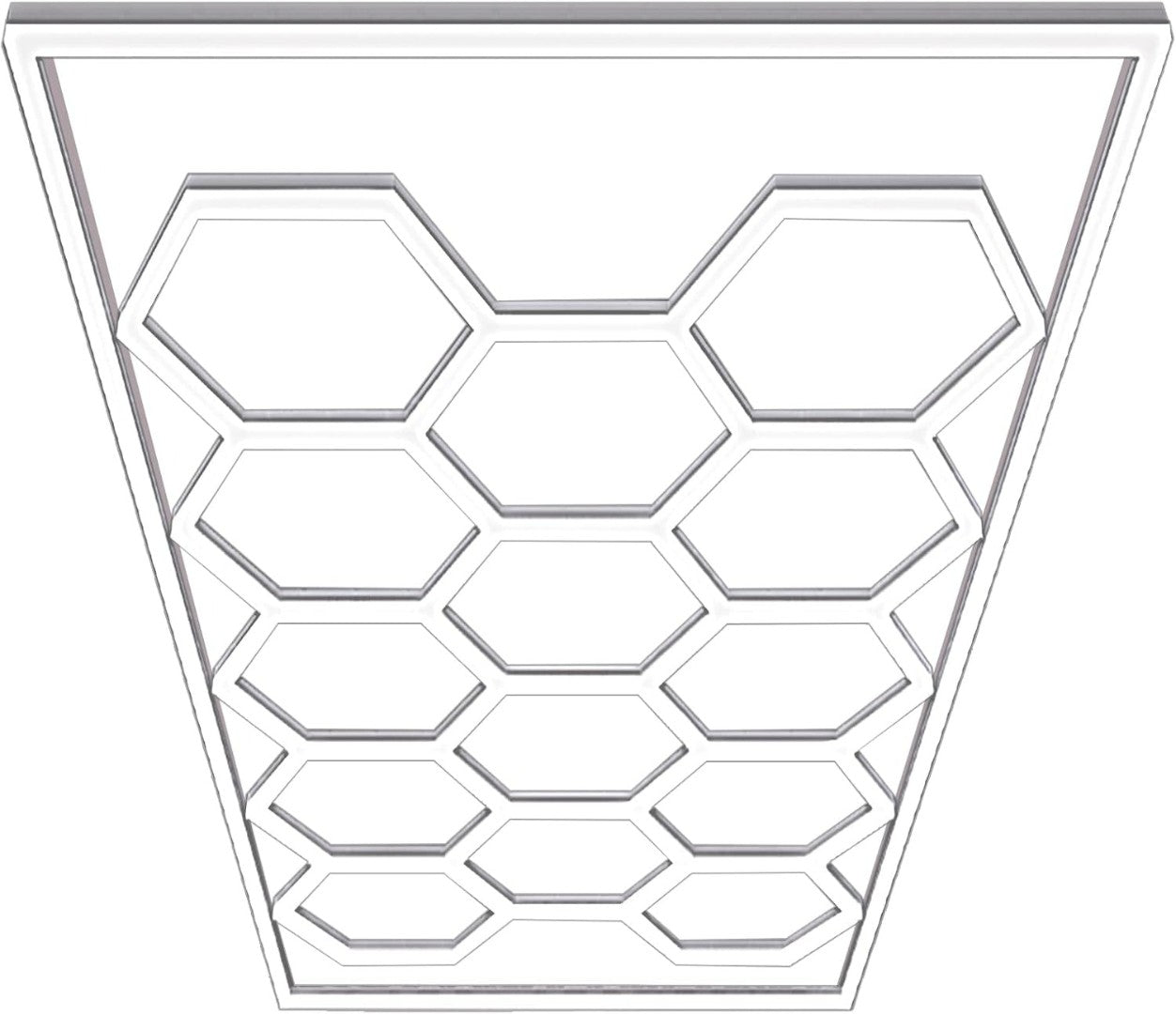 LED Hexagon Ceiling Light Grid 14 light | Disability charity Scope UK
