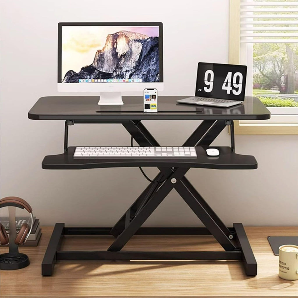 Standing Desk Converter Adjustable Laptop Stand 80cm Black | Scope ...