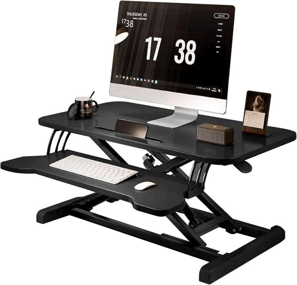 Standing Desk Converter Adjustable Laptop Stand 80cm Black | Scope ...
