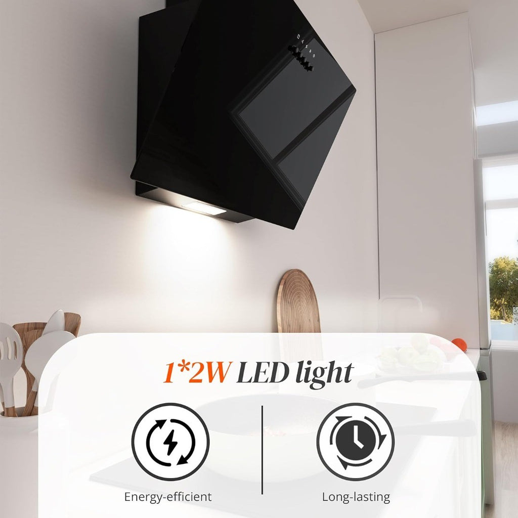 FIREGAS Angled Cooker Hood 60cm Black | Scope Online Charity Shop