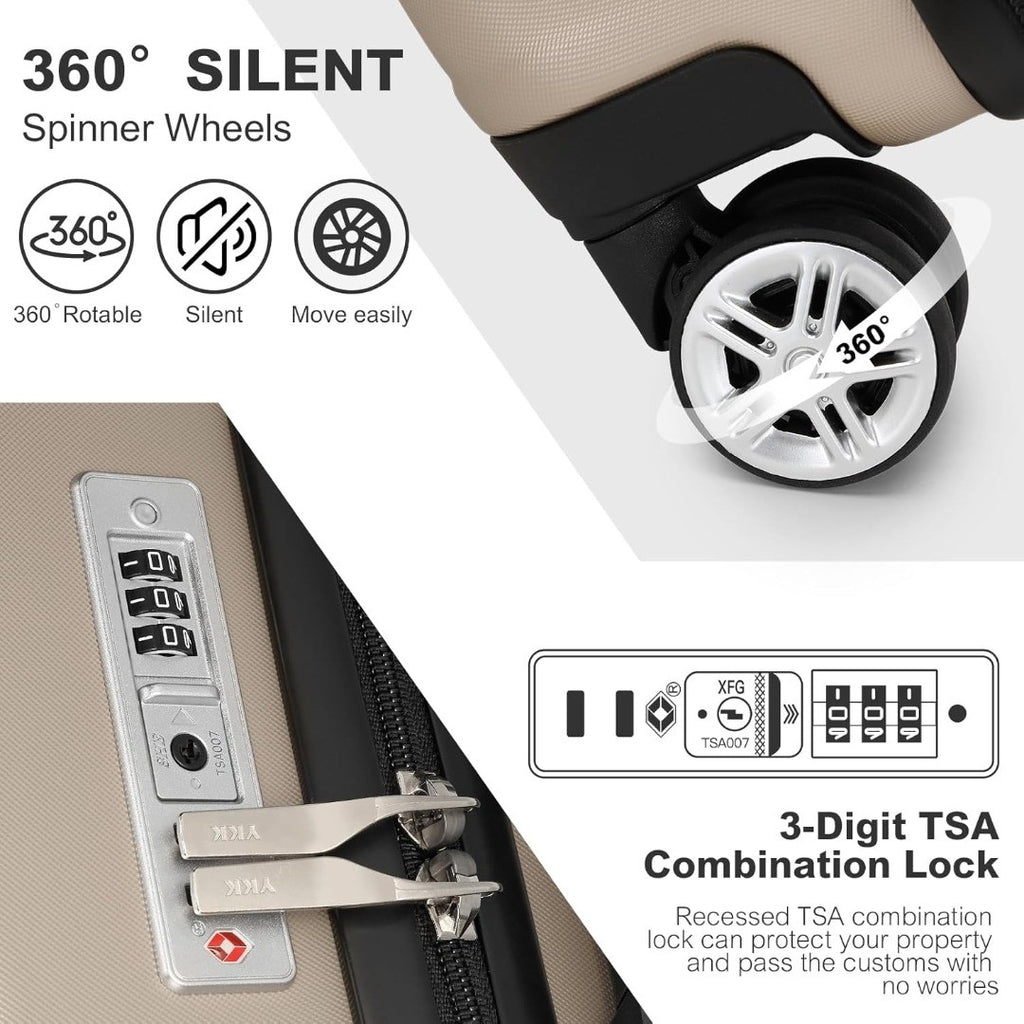 KONO Expandable Hard Shell Suitcase 24in Gold | Scope Online Charity Shop