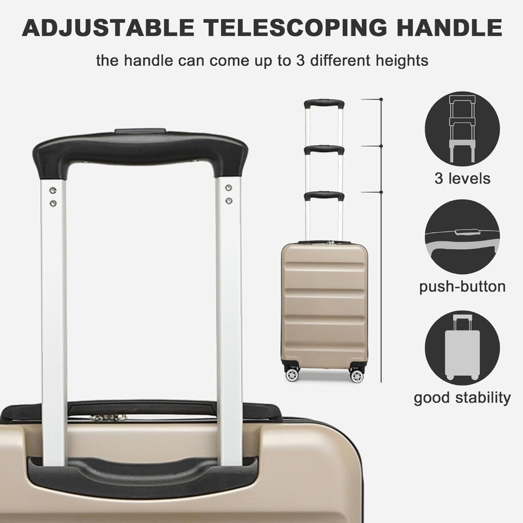 KONO Expandable Hard Shell Suitcase 24in Gold | Scope Online Charity Shop