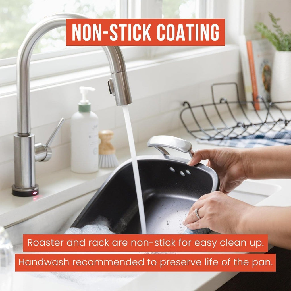 CHEF POMODORO Deluxe Roasting Tin with U-Rack Extra Large | Scope ...