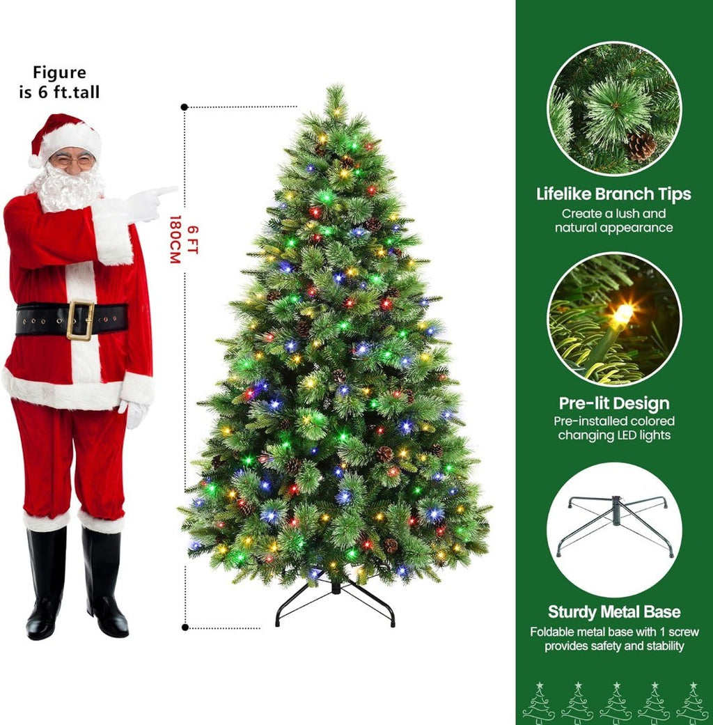 Premium Pre-lit Christmas Tree 340 Lights 6ft Pine | Scope Online ...