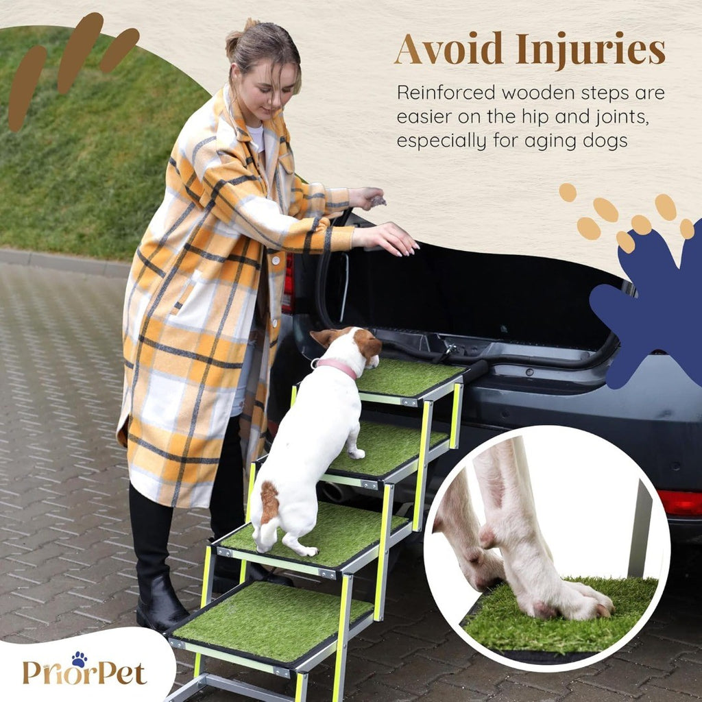 PRIORPET Folding Car Steps for Dogs Artificial Grass Surface | Scope ...