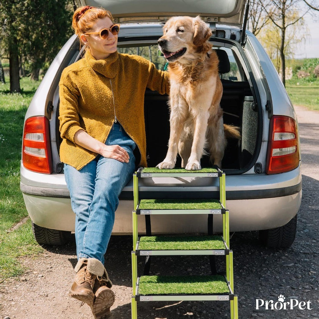 PRIORPET Folding Car Steps for Dogs Artificial Grass Surface | Scope ...